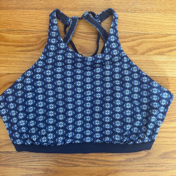 Athleta | Swim | Athleta Bikini Top Multi Pattern Blues Strappy 4ddd ...